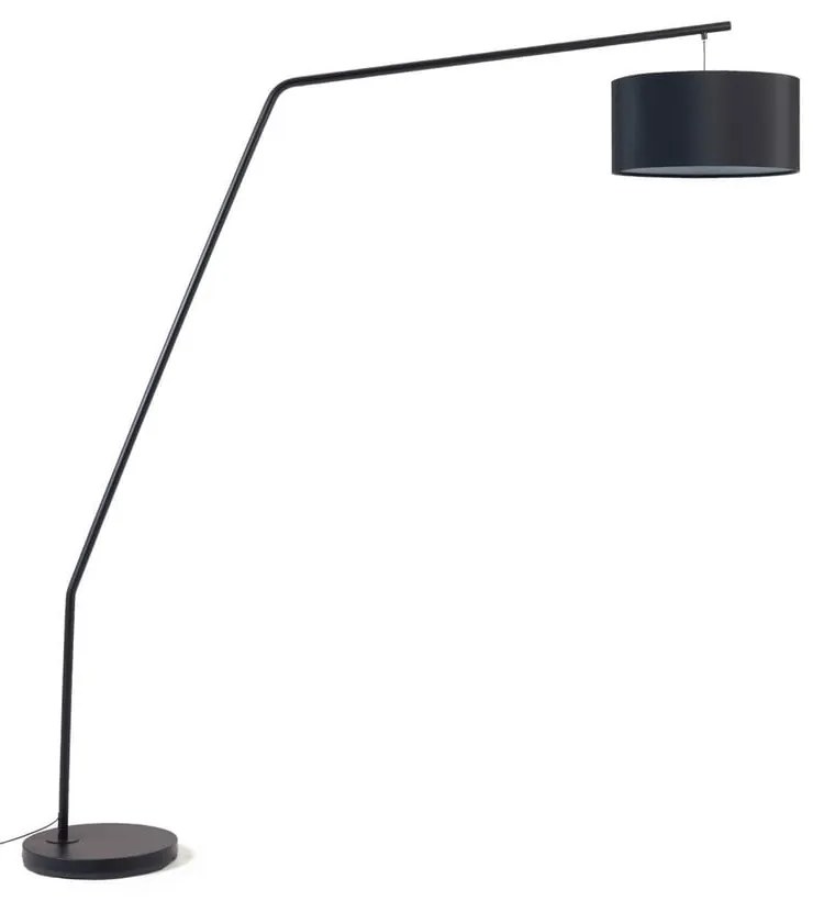 Černá stojací lampa s textilním stínidlem (výška 221,5 cm) Ciana – Kave Home