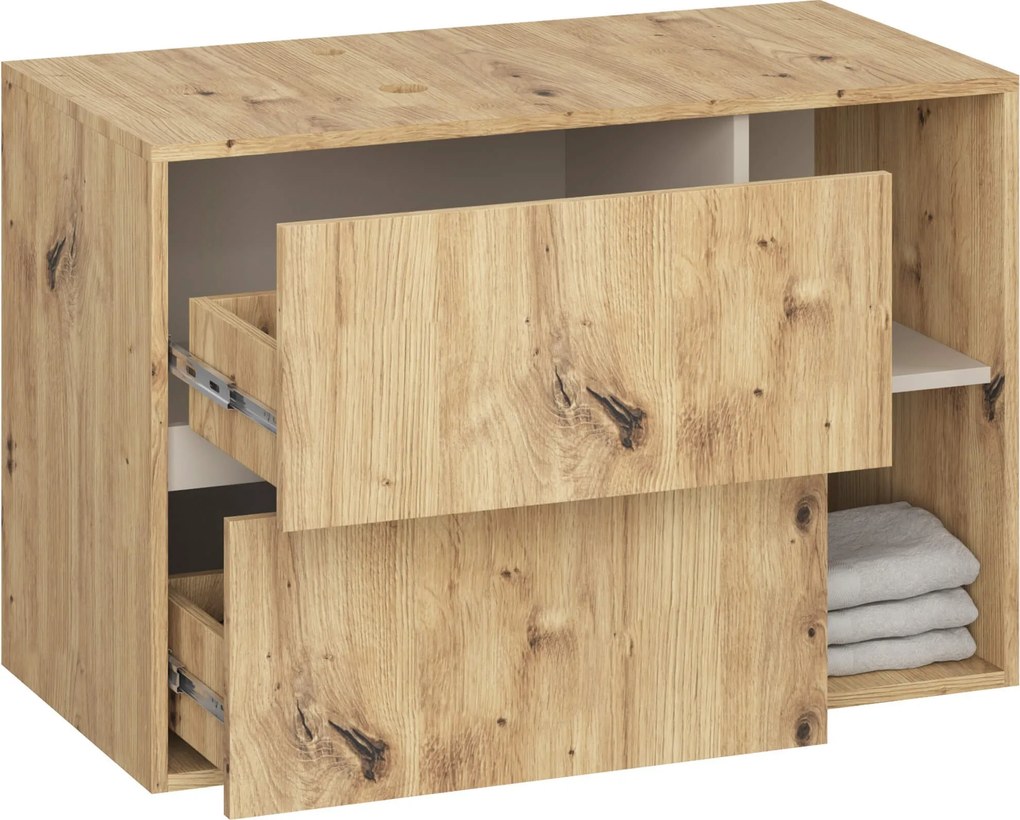 Závěsná skříňka pod umyvadlo VAMI s otvory 90 cm - výběr z 6 provedení