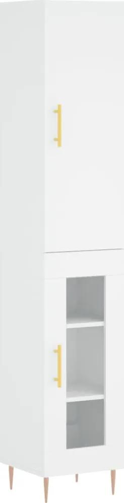 vidaXL Skříň highboard 34,5 x 34 x 180 cm kompozitní dřevo [3199033] Barva: Bílá
