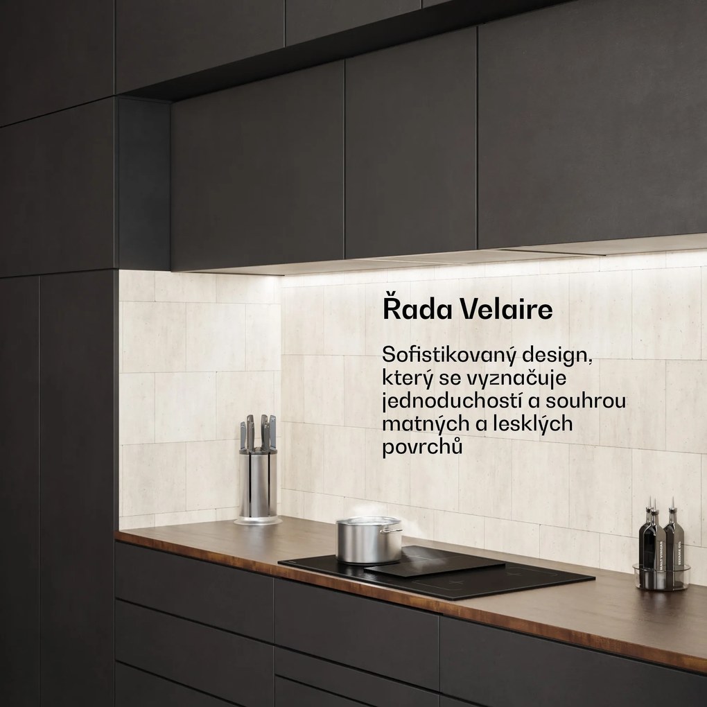 Klarstein Velaire hybridní indukční varná deska s integrovanou digestoří Elegantní, minimalistická, výkonná 7400 W 80 cm