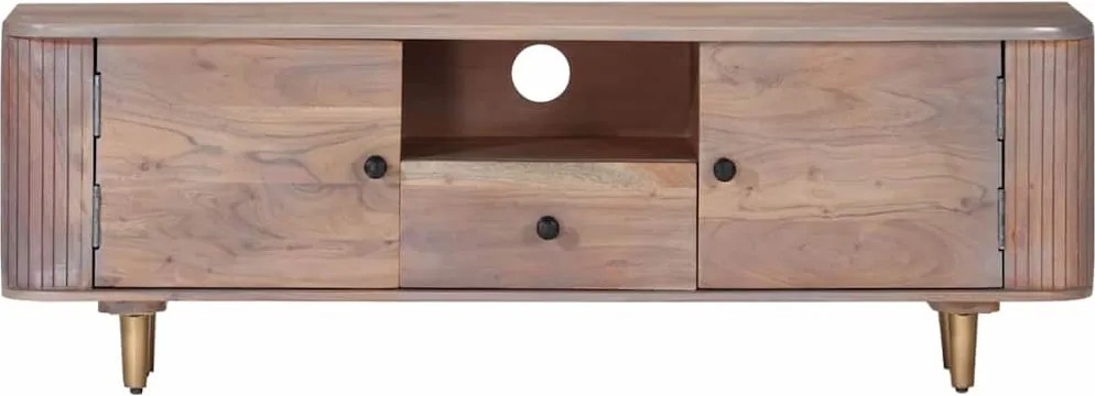 TV stolek 118 x 30 x 40 cm masivní akáciové dřevo 322684
