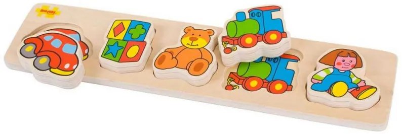 Bigjigs Baby Dřevěné vkládací puzzle hračky