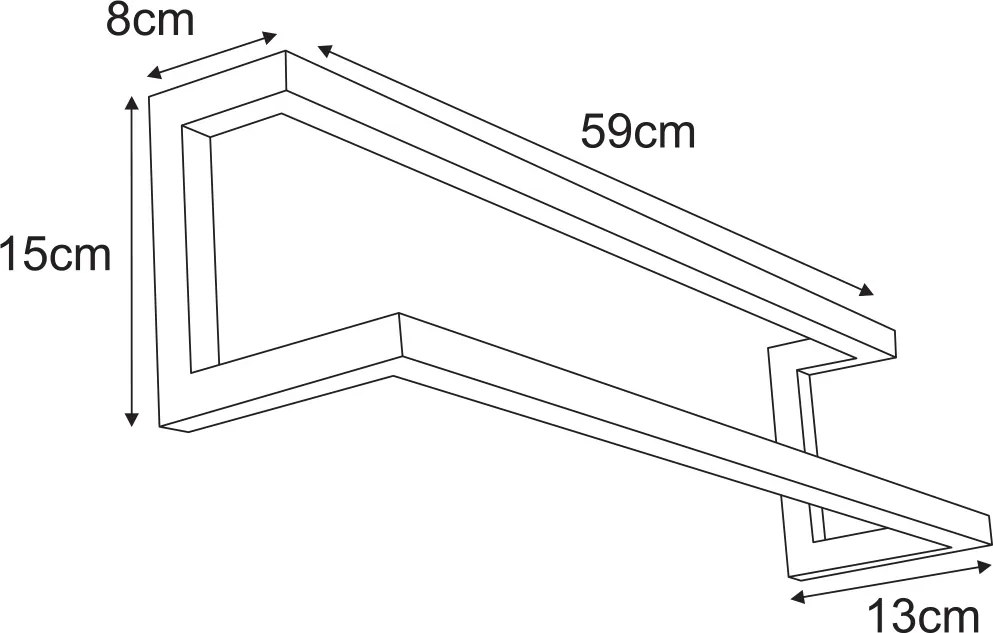 Nástěnný věšák na ručníky KS-42 černý 59x15x13 cm
