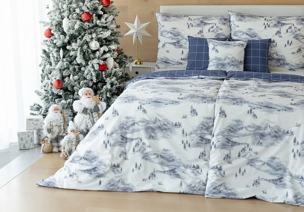 Matějovský povlečení Polar Blue Bavlna deluxe Rozměr: 140 x 200 cm, 70 x 90 cm