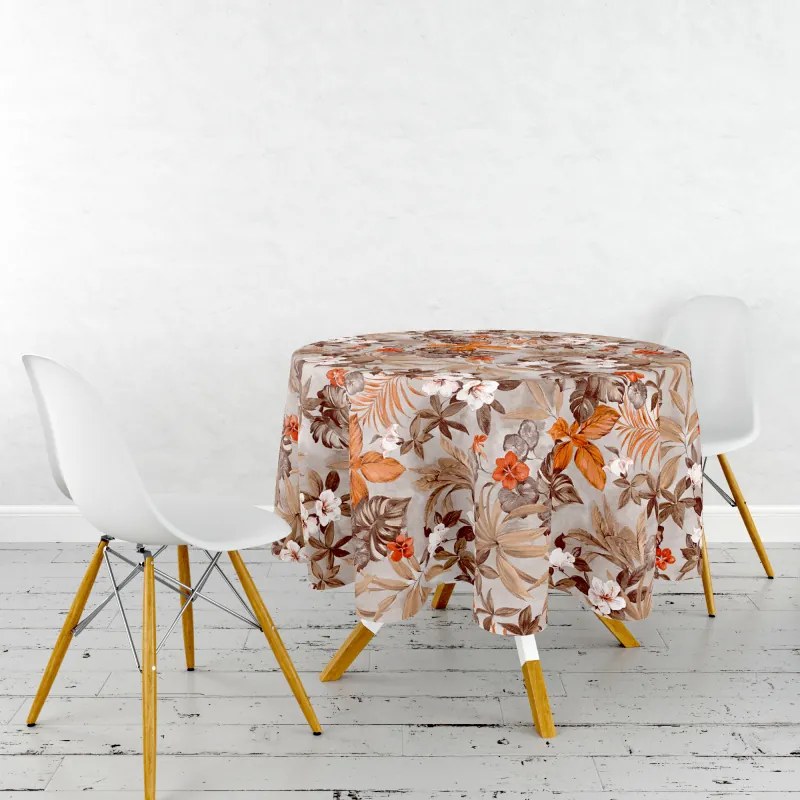 Ubrus PVC kulatý Mo-6244-02 – Tropická elegance (různé velikosti)