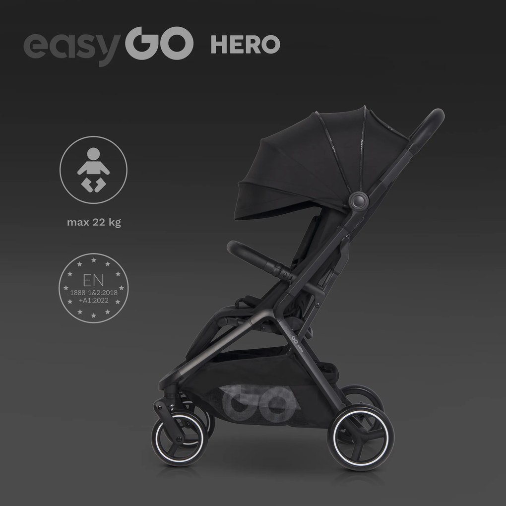 Sportovní kočárek EasyGo Hero Ebony Black