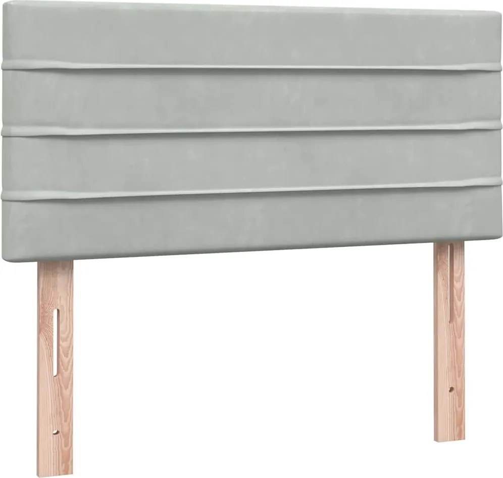 Box Spring Postel s matrací Světle šedá 90x220 cm Samet 3316335