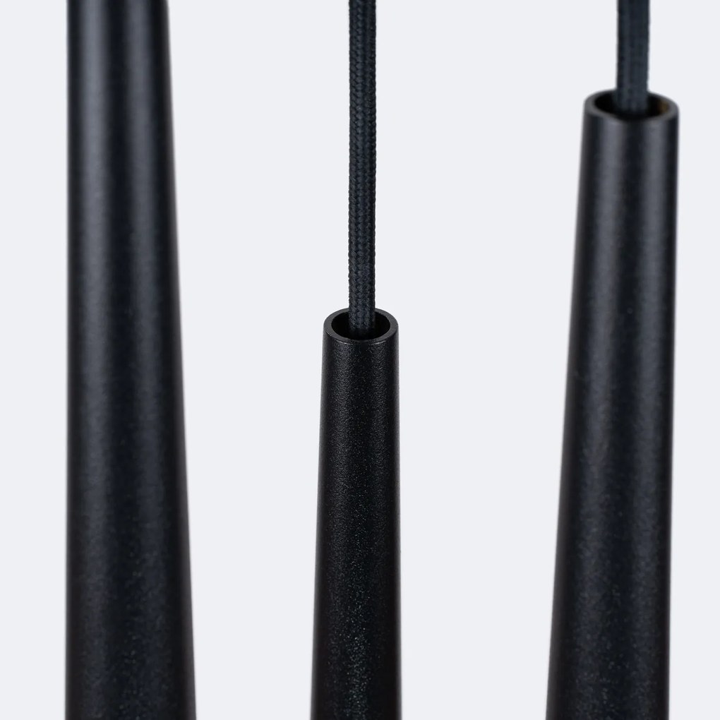 Závěsné svítidlo Bliss, 3x černé kovové stínítko,