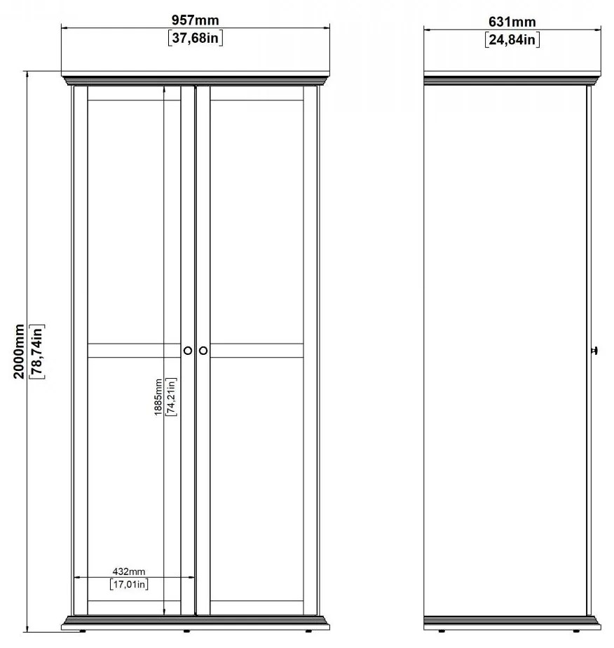 Tvilum Šatní skříň Norby 334 bílá