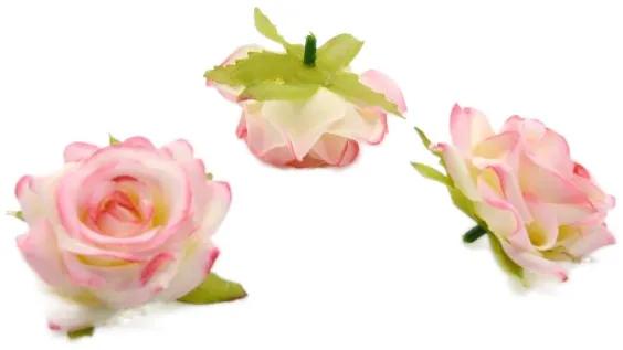 Umělá květina Růže Small horn růžová