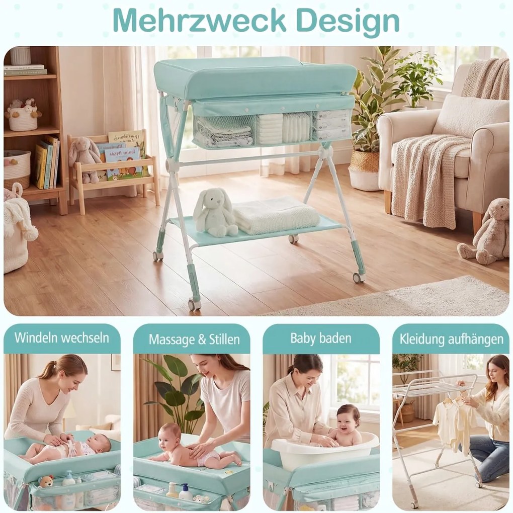 Costway Přenosný přebalovací pult skládací přebalovací stanice