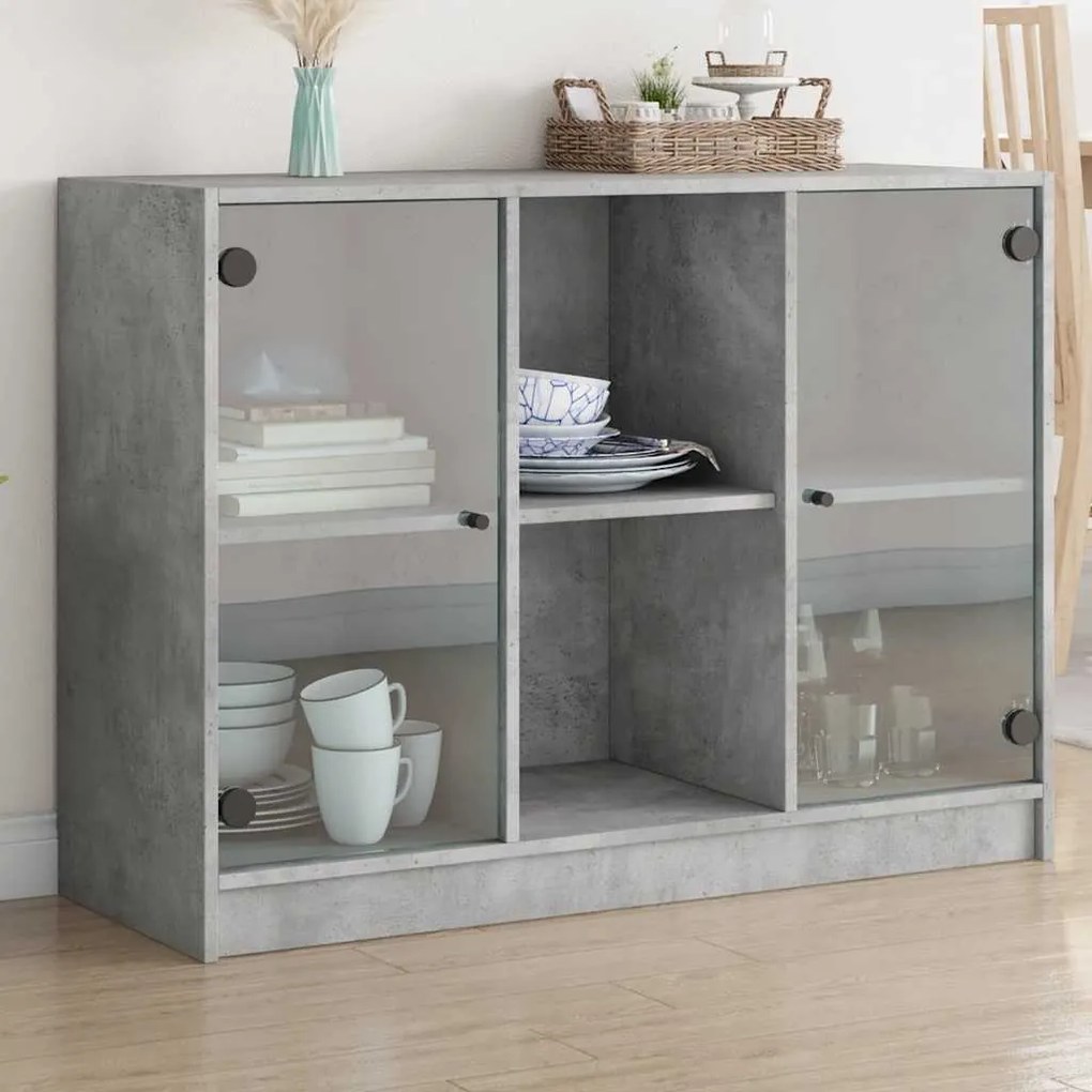 Příborník betonově šedý 102 x 37 x 75,5 cm kompozitní dřevo 3295874