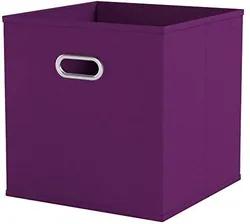 Úložný box flísový fialový, 32x32x32cm