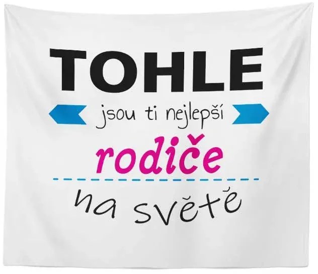 Sablio Deka Tohle jsou ti nejlepší rodiče na světě: 150x120 cm