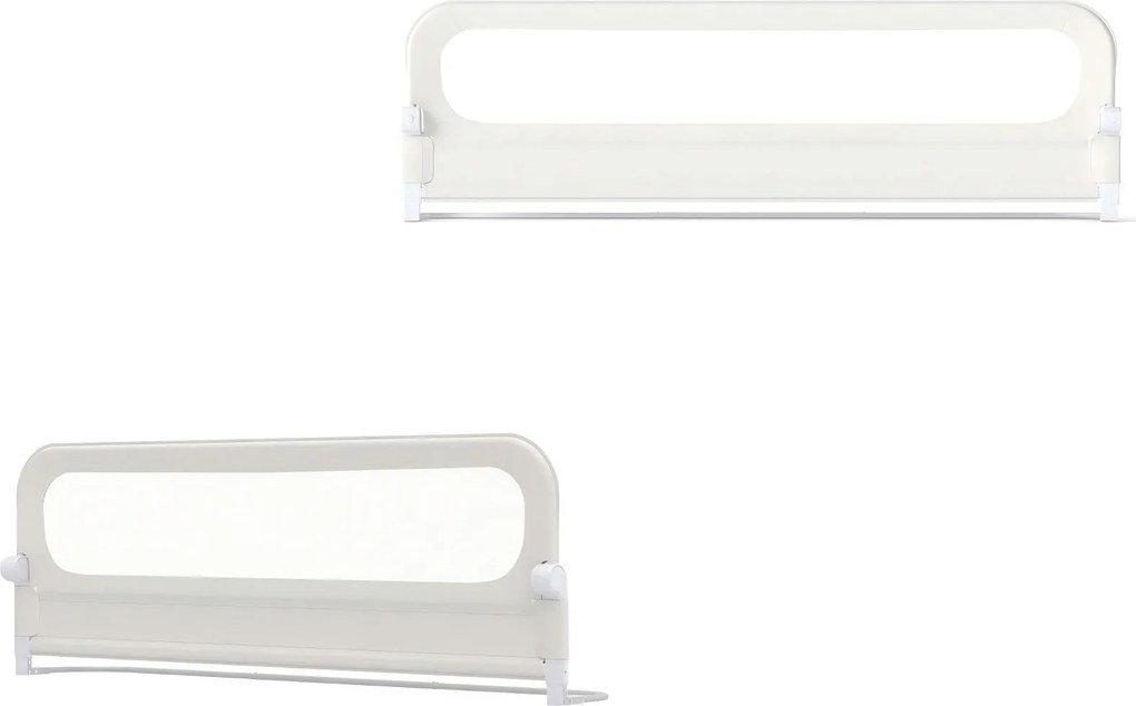 Costway Sada 2 zábran k dětské posteli 198/178 cm, bílá