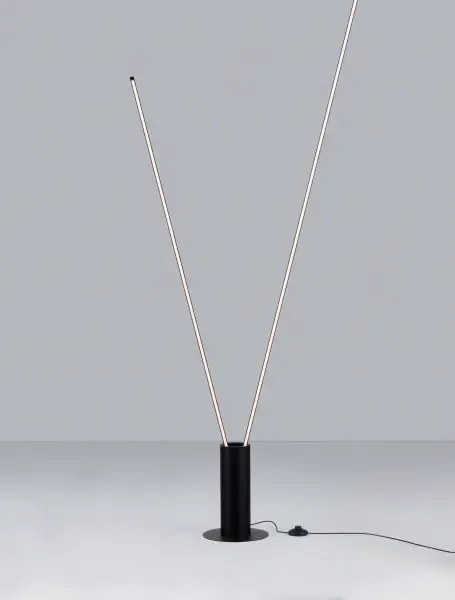 LED černá stojací lampa Kimolia