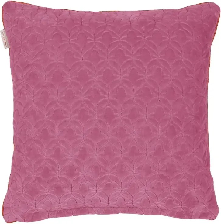 Pip Studio polštář Quilty Dreams Coral 45x45cm, korálový (sametový polštář 45x45cm s výplní)