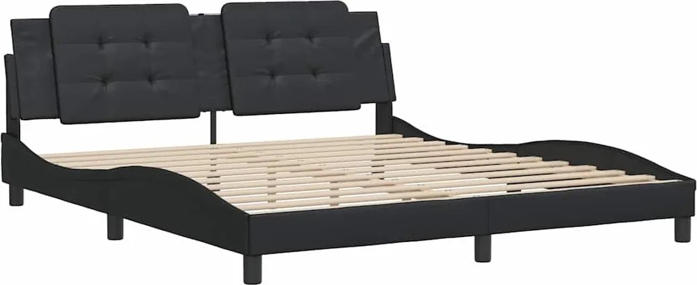 Rám postele bez matrace Zadar černý 180x200 cm umělá kůže 3208198