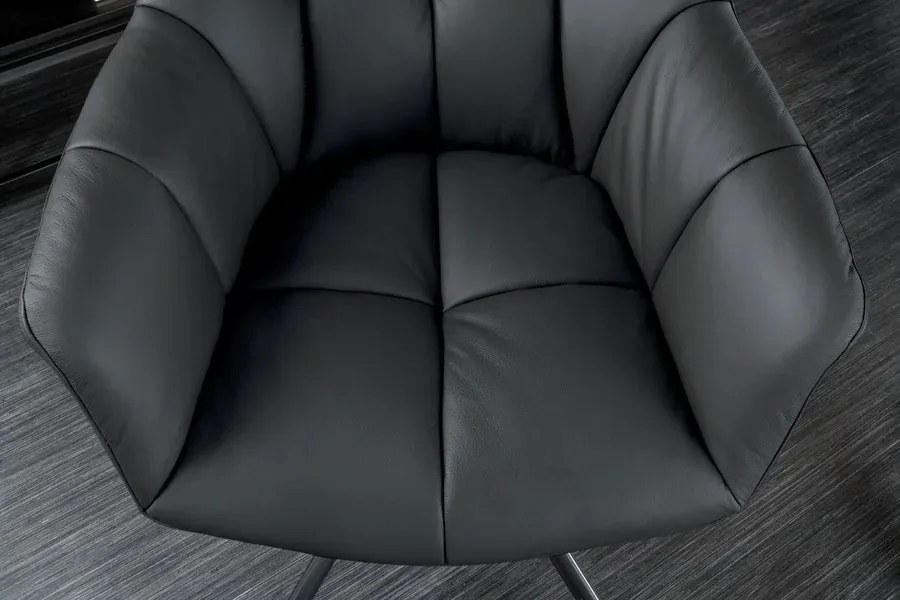 Designová otočná židle Vallerina černá