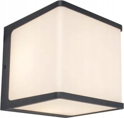 Fasádní lampa venkovní nástěnné Led kostka 15x15x15 cm antracit Lutec