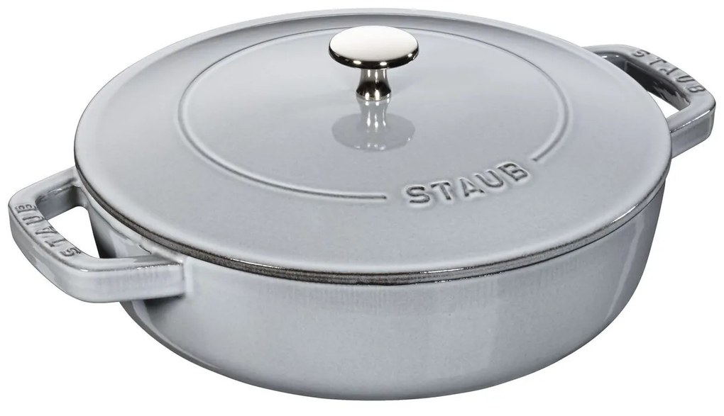 Staub Chistera kastrol s poklicí 24 cm/2,4 l šedý, 12612418