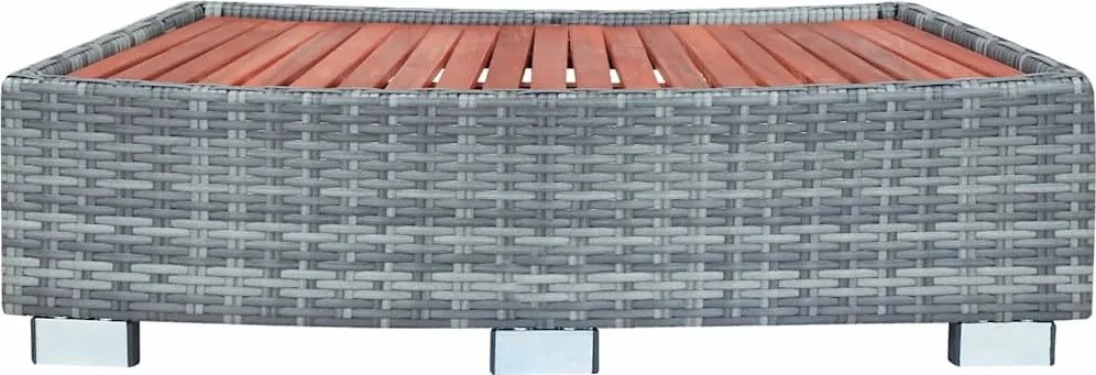 vidaXL Schůdek k vířivce polyratan 92 x 45 x 25 cm [42700] Barva: Černá