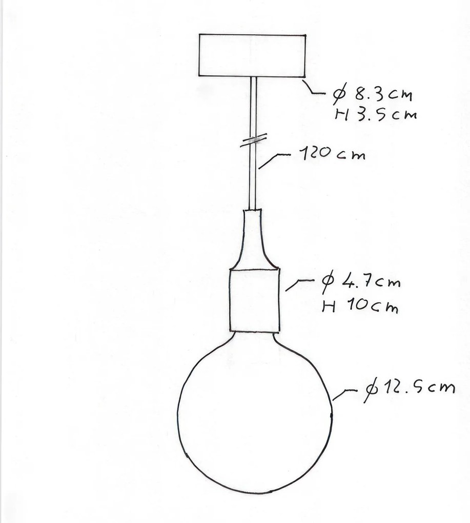 creative cables Svítidlo s textilním kabelem a barevnými silikonovými komponenty Barva: Bílá
