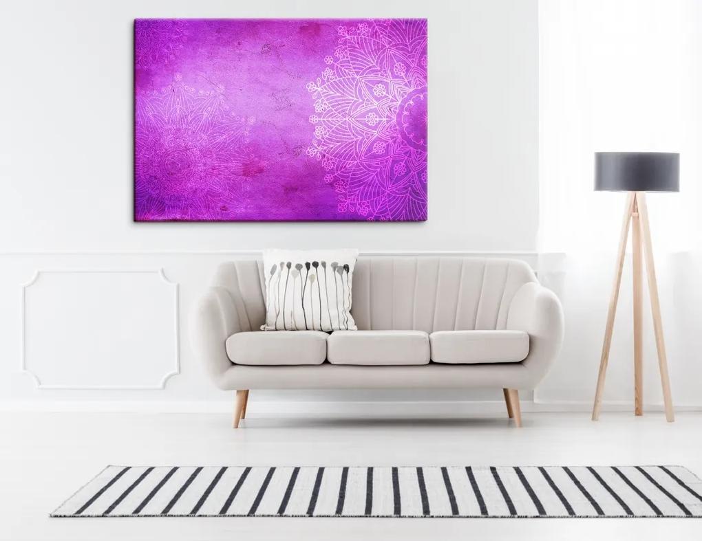 Malvis ® Obraz Kamenná růžová mandala Velikost: 90x60 cm