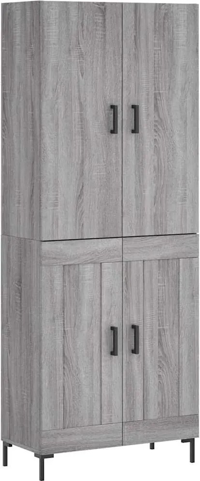 Skříň highboard šedá sonoma 69,5 x 34 x 180 cm kompozitní dřevo 3195793