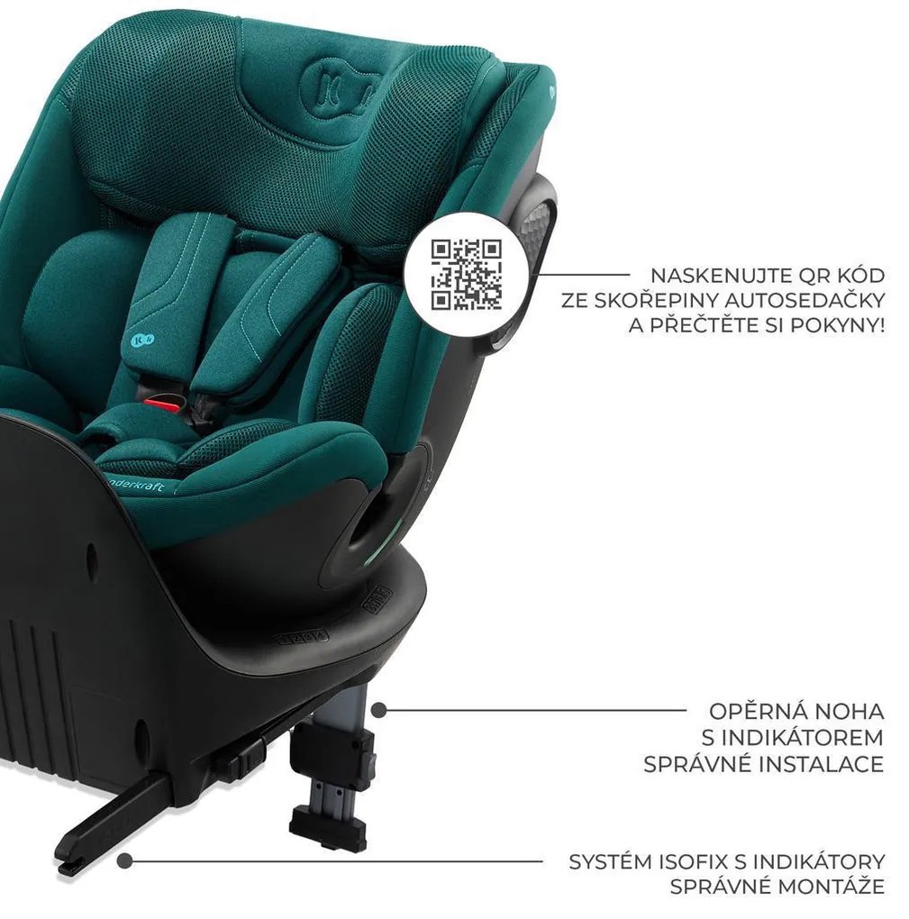 Kinderkraft Autosedačka Xrider 2 i-size  40 - 125 cm Grey