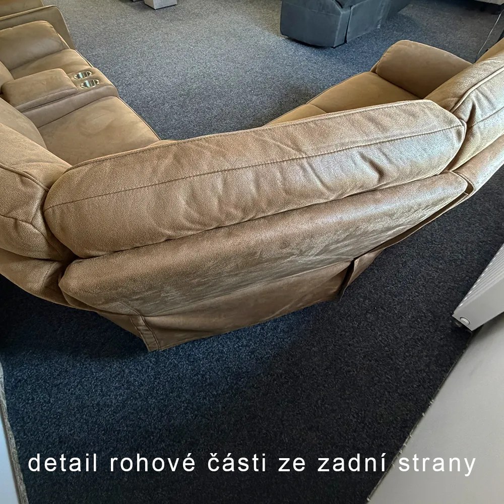 Sedací souprava MALAGA | 248x276 cm | UNIVERZÁLNÍ levá i pravá | s FUNKCÍ RELAX | tmavě šedá látka | EXTRA POHODLNÉ