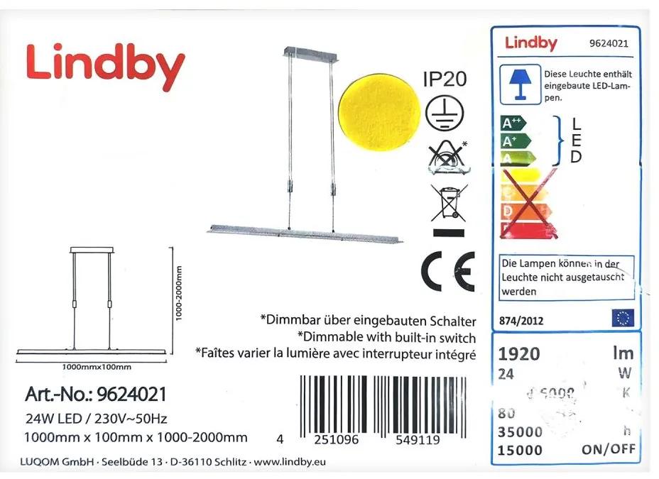Lindby Lindby - LED Stmívatelný lustr na lanku SLADJA LED/24W/230V LW0362