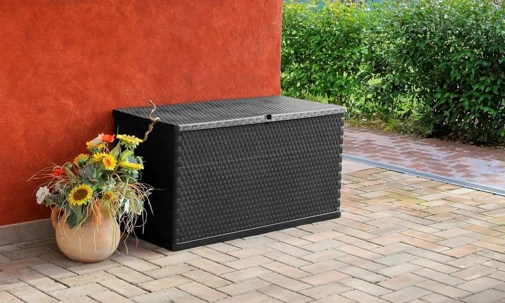 RATTAN zahradní plastový úložný box 420 L, grafit