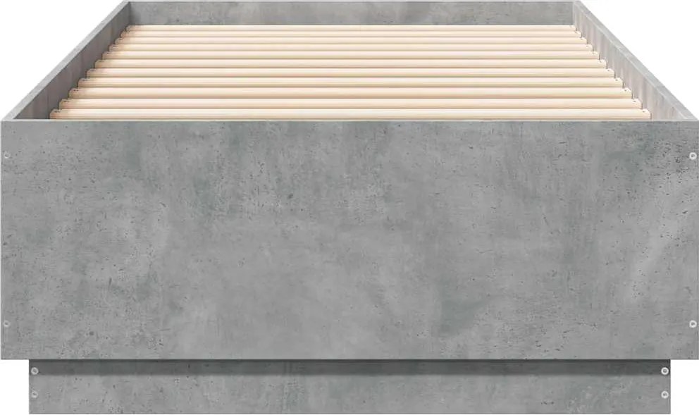 Rám postele betonově šedý 100 x 200 cm kompozitní dřevo 3209719