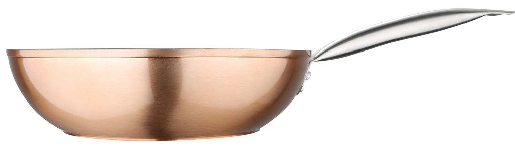 Wok pánev z kovaného hliníku Bergner / 28 cm / hnědá