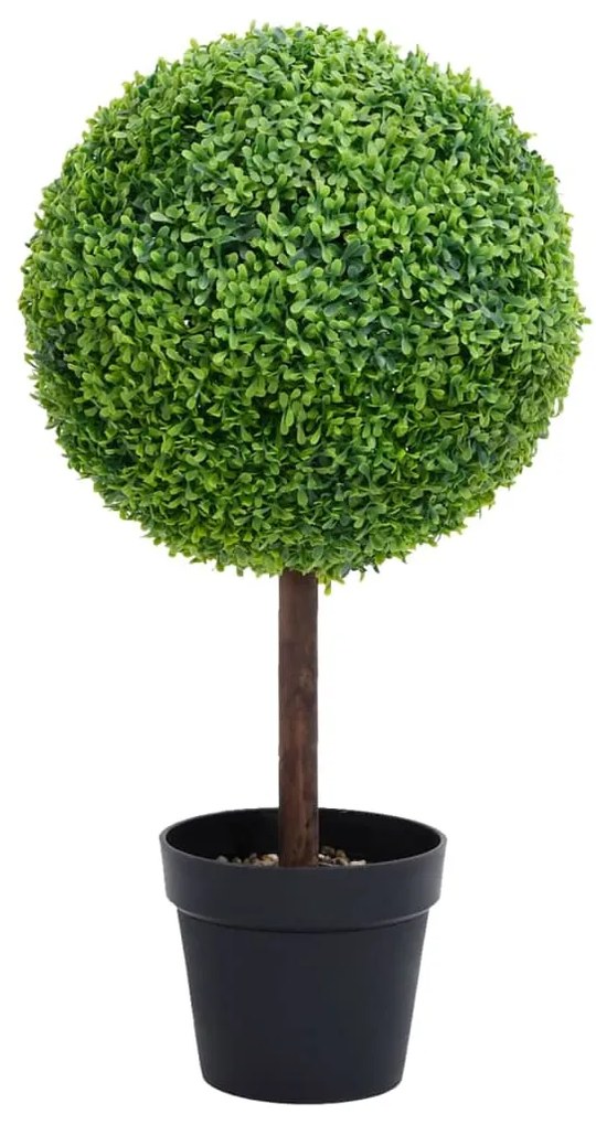 vidaXL Umělý zimostráz ve tvaru koule s květináčem zelený 50 cm