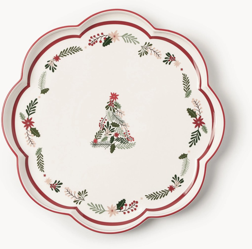 Porcelánový vánoční servírovací talíř Eve