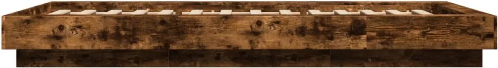 Rám postele s LED osvětlením kouřový dub 90 x 200 cm kompozit 3281123