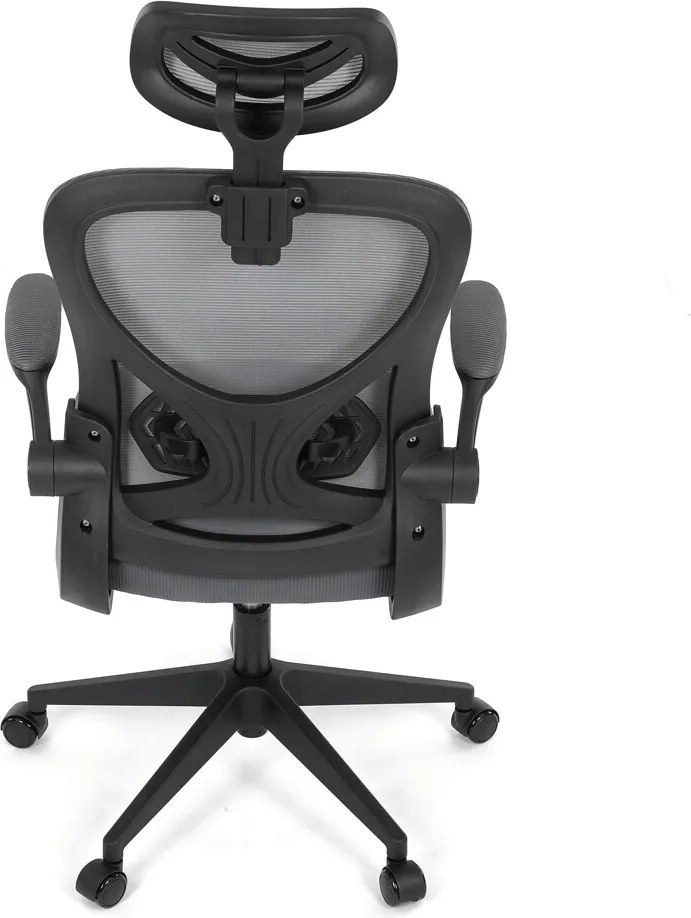 Ergonomická kancelářská židle ALEXANDRE - šedá síťovina