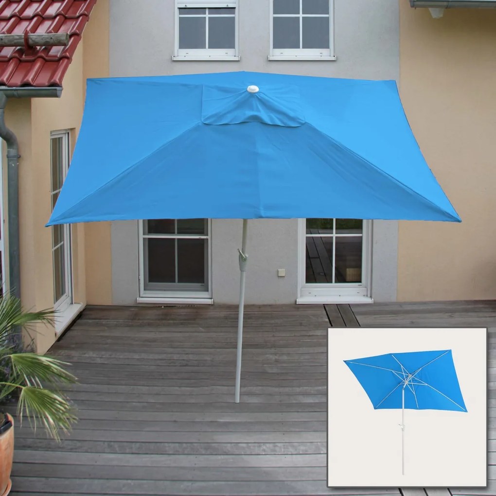 Slunečník N23 2x3m polyester/hliník - modrá