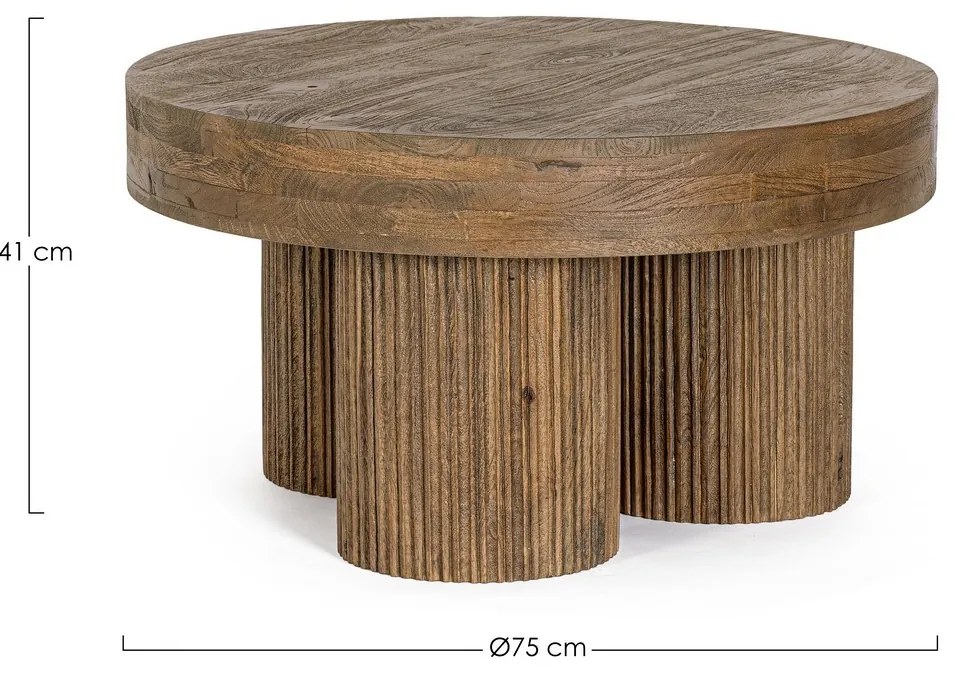 BIZZOTTO konferenční stolek DACCA hnědý ø75 cm 0747035