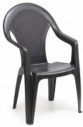 Plastová zahradní židle Giglio antracit