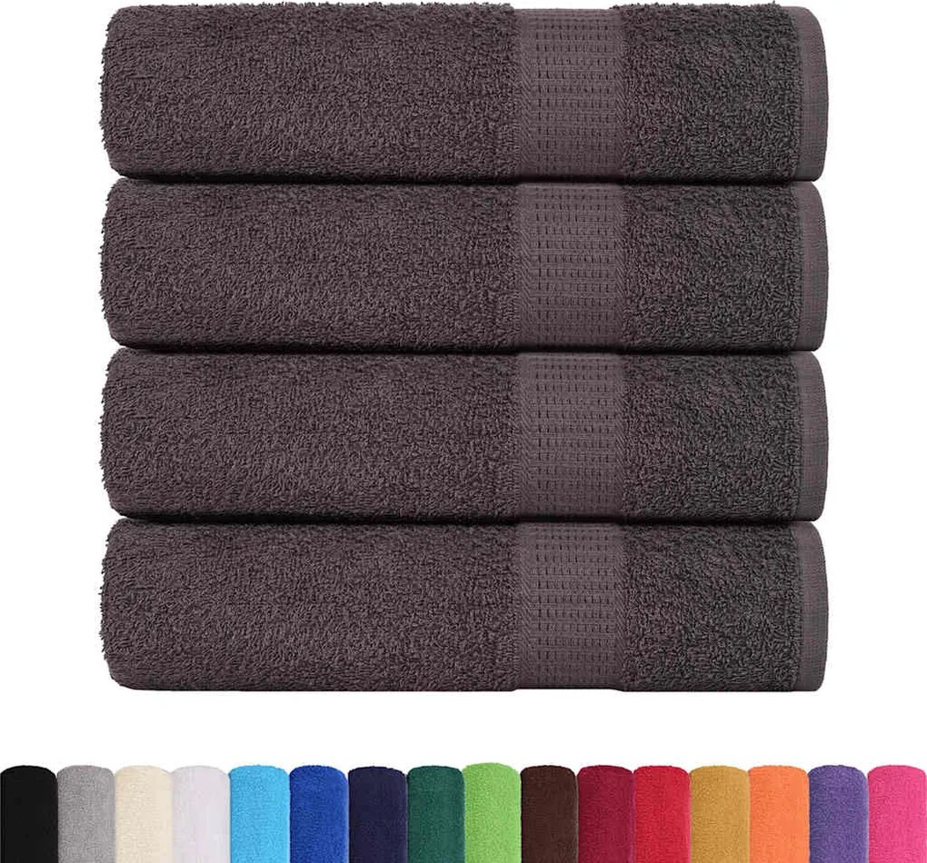 Ručníky do sprchy FROGN 4 ks antracitové 70x140 cm 360 g/m² 136686
