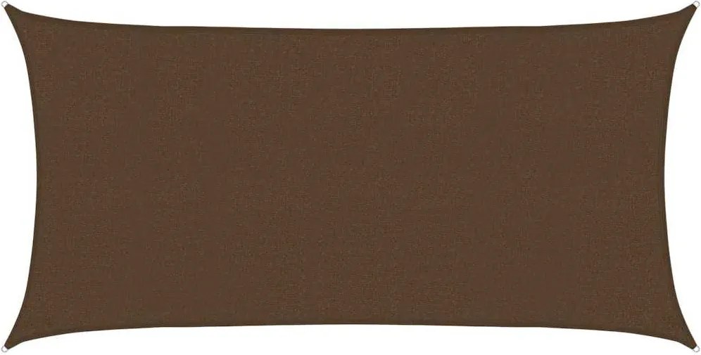 Plachta proti slunci 160 g/m² hnědá 2 x 4 m HDPE 311779