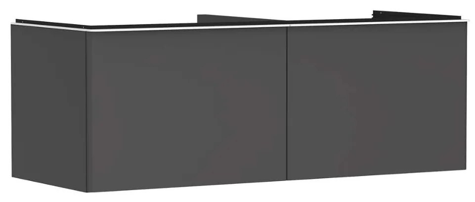 Hansgrohe Xelu Q - Umyvadlová skříňka, 50x136x55 cm, 2 zásuvky, matná šedá/matná bílá 54067700