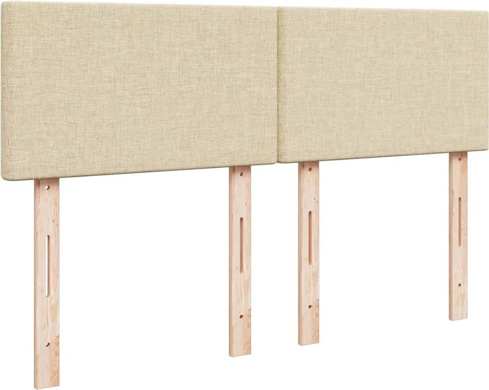 Box spring postel s matrací krémová 140x200 cm textil 3285909