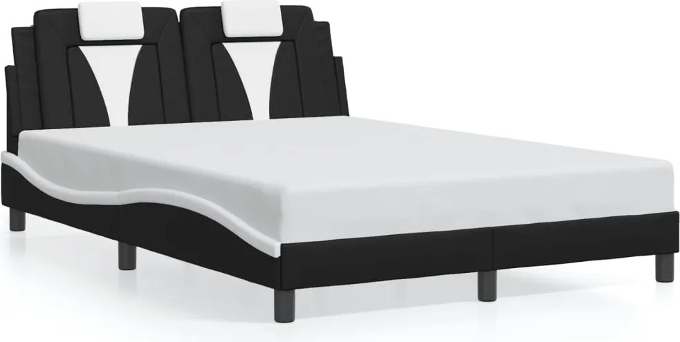 Rám postele Viana s LED bez matrace černý a bílý 140x200 cm 3214027