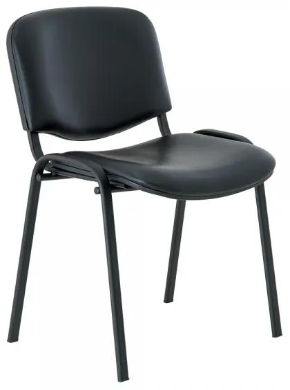 Kožená konferenční židle ISO - černé nohy