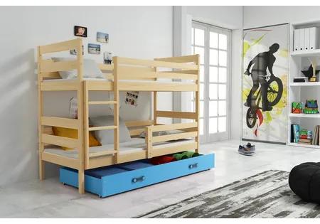 Dětská patrová postel ERYK 160x80 cm Modrá Borovice