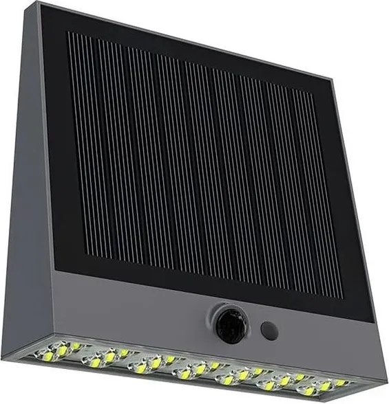 Viking - LED Stm. solární nástěnné svítidlo se senzorem LED/2W/3,7V IP54 4000K